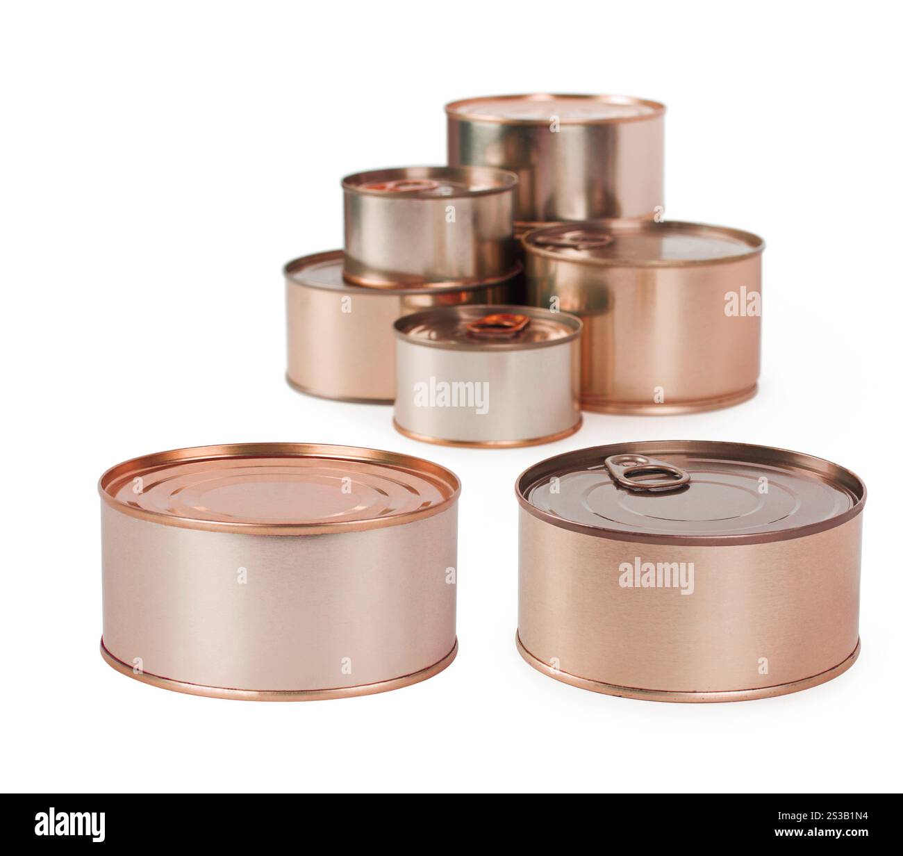 Golden cans Cut Out Stock Images & Pictures - Alamy