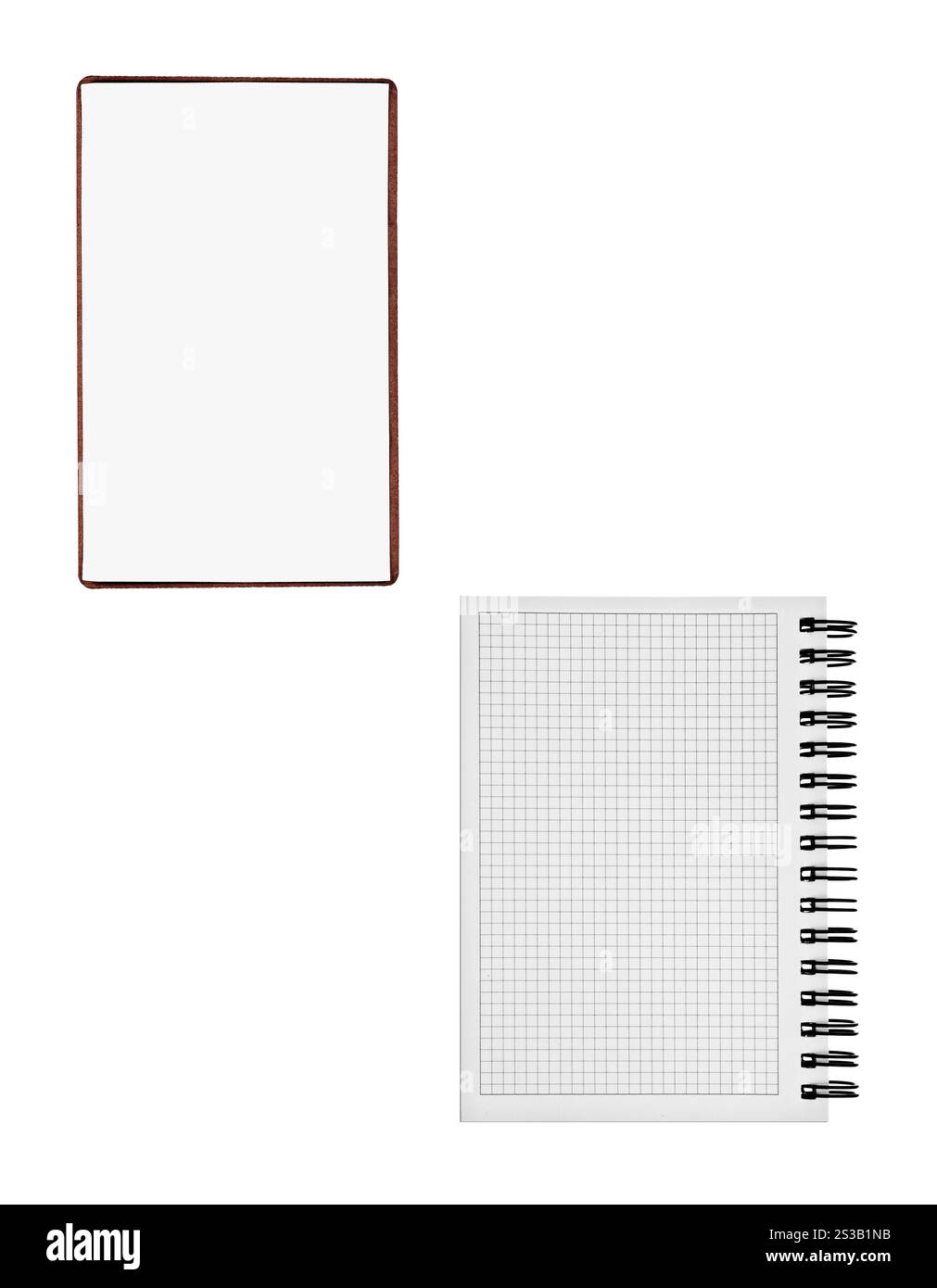 two Notepads isolated on white background. two Notepads isolated Stock ...