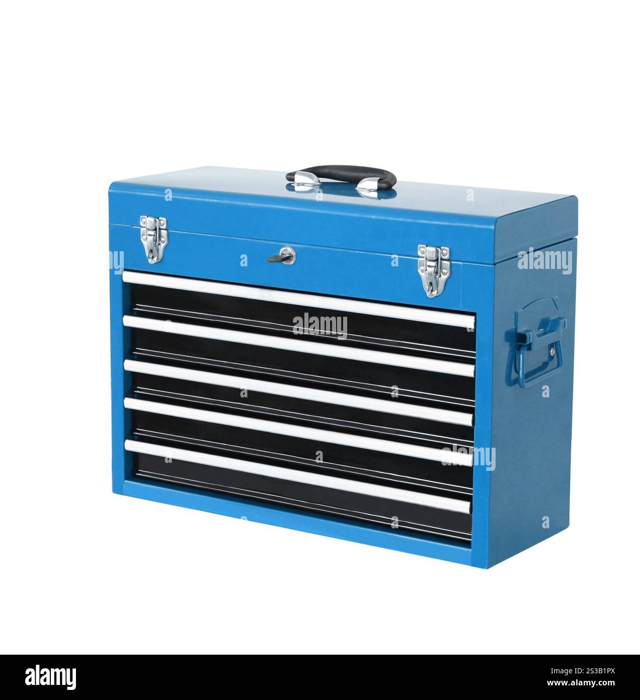 blue toolbox isolated on white background. blue toolbox isolated on ...