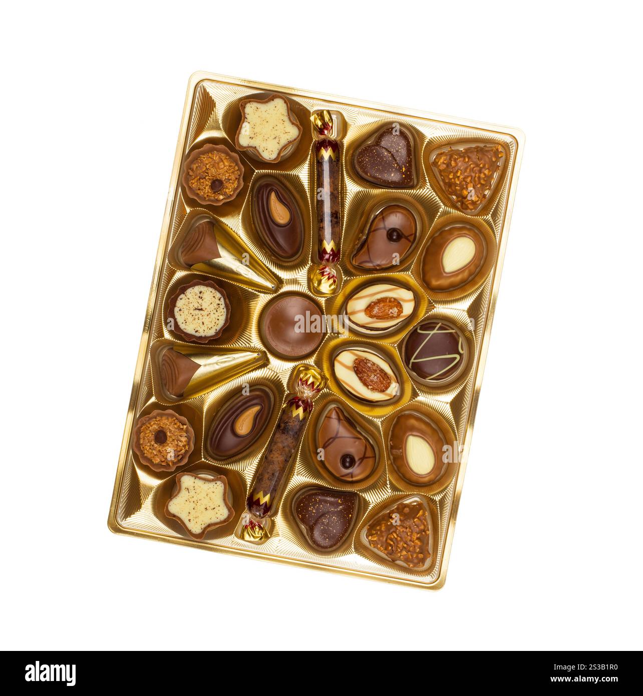 Box of Chocolate Candy isolated on white background. Box of Chocolate ...