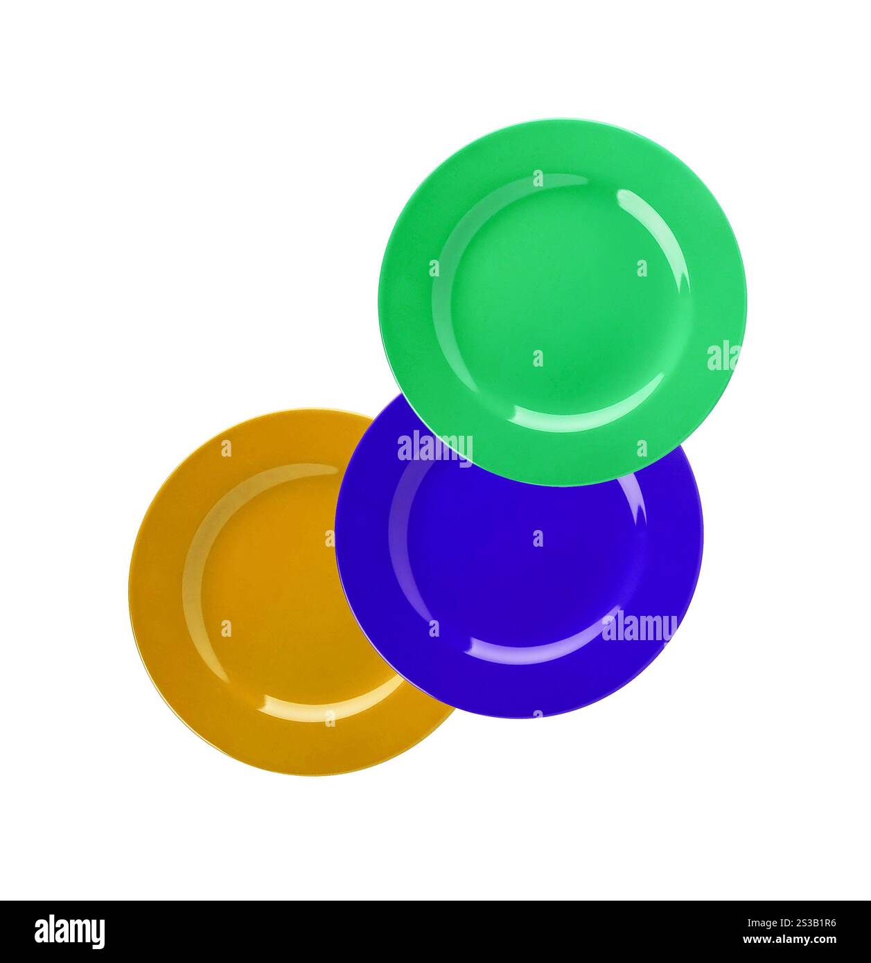 color plates set isolated on white background. color plates set ...