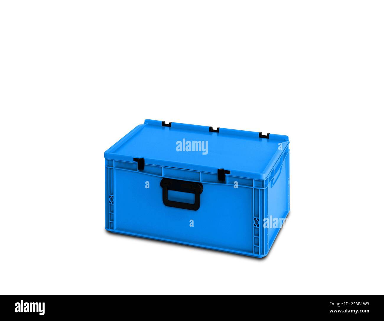 blue plastic box. yellow plastic box Stock Photo - Alamy
