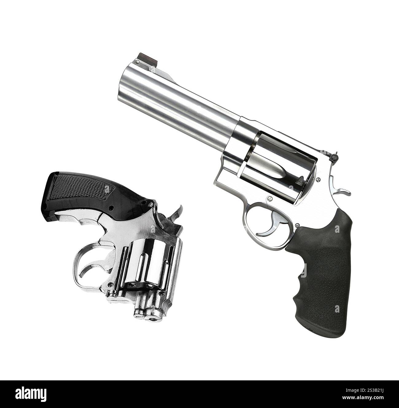 Revolvers isolated on a white background. Revolvers isolated Stock ...