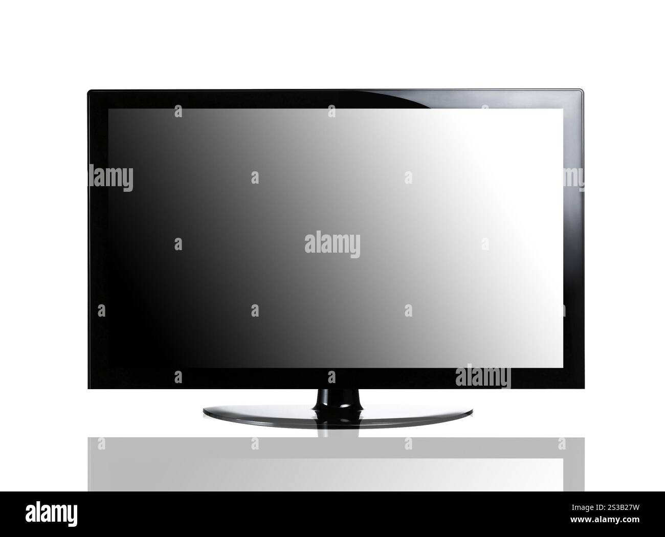 TV screen isolated on white background. TV screen Stock Photo - Alamy