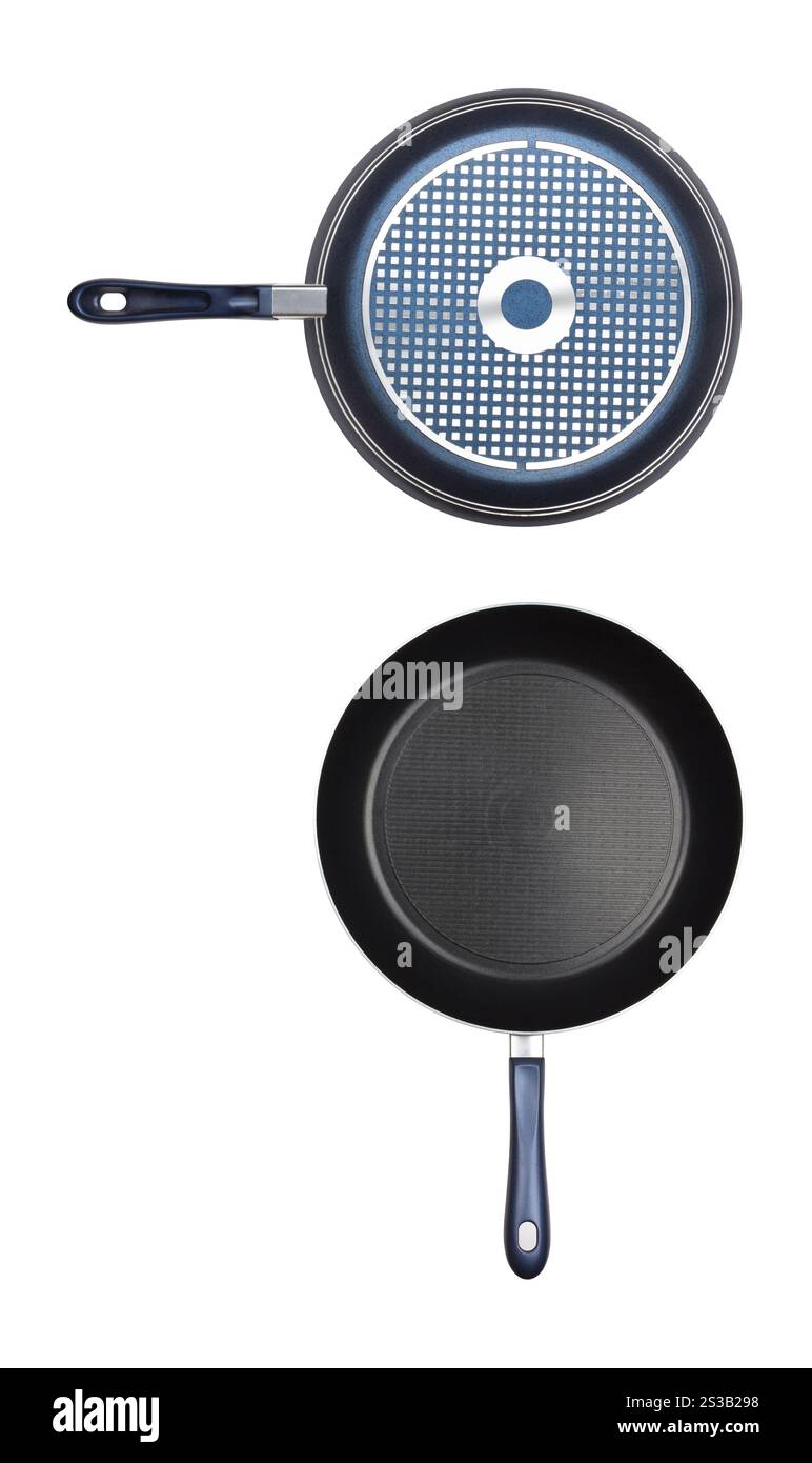 two frying pan isolated on white background. two frying pan isolated ...