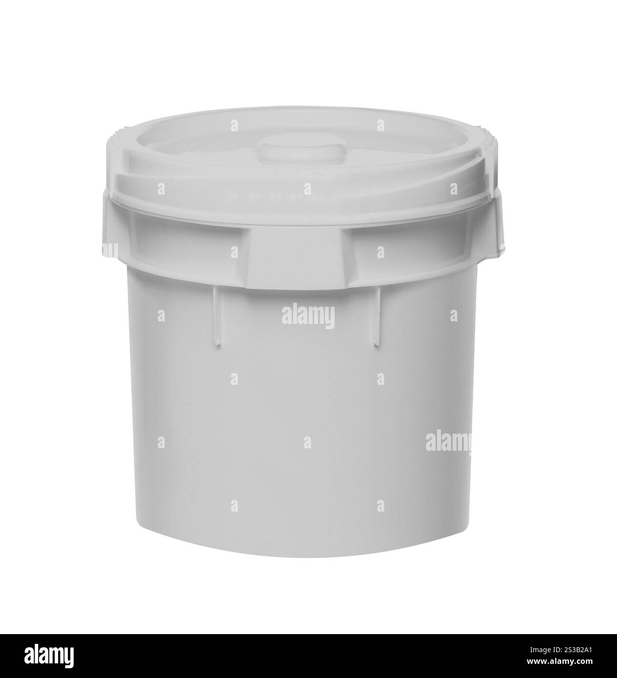 White Tub Plastic Bucket Container Stock Photo - Alamy