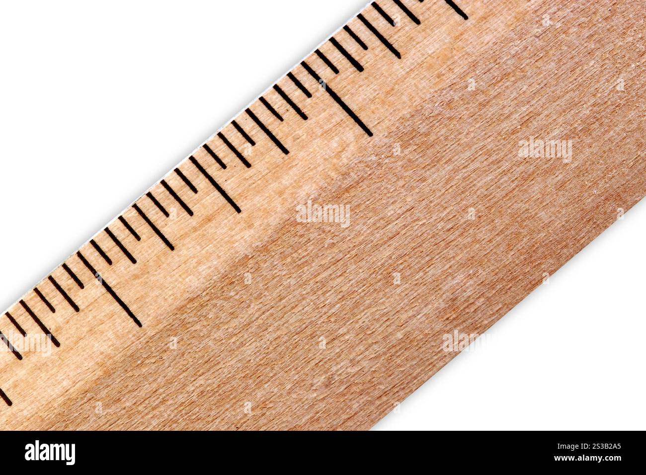 wood rule isolated on white background. wood rule Stock Photo - Alamy