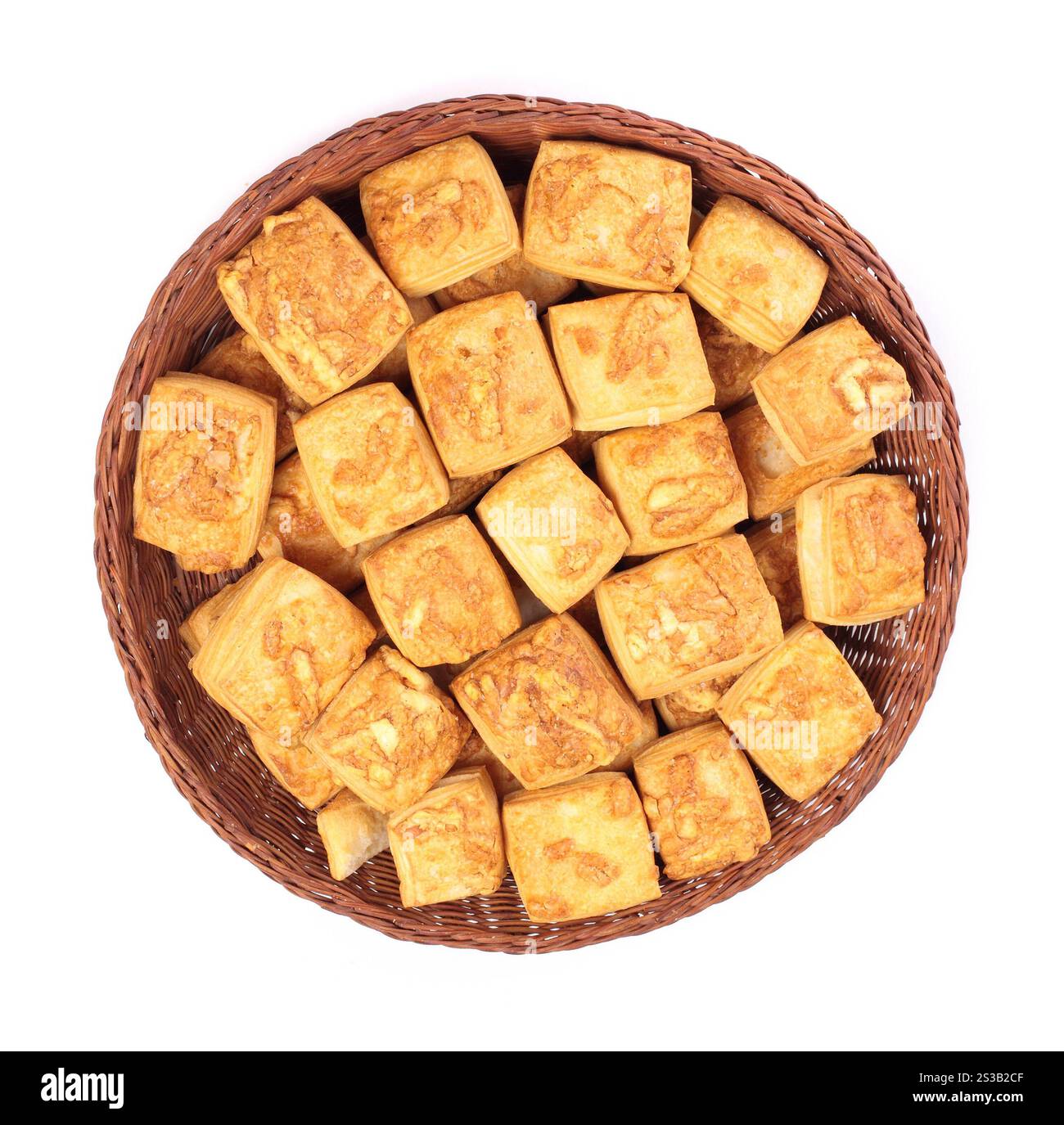 buns in basket isolated on white background. buns in basket Stock Photo ...