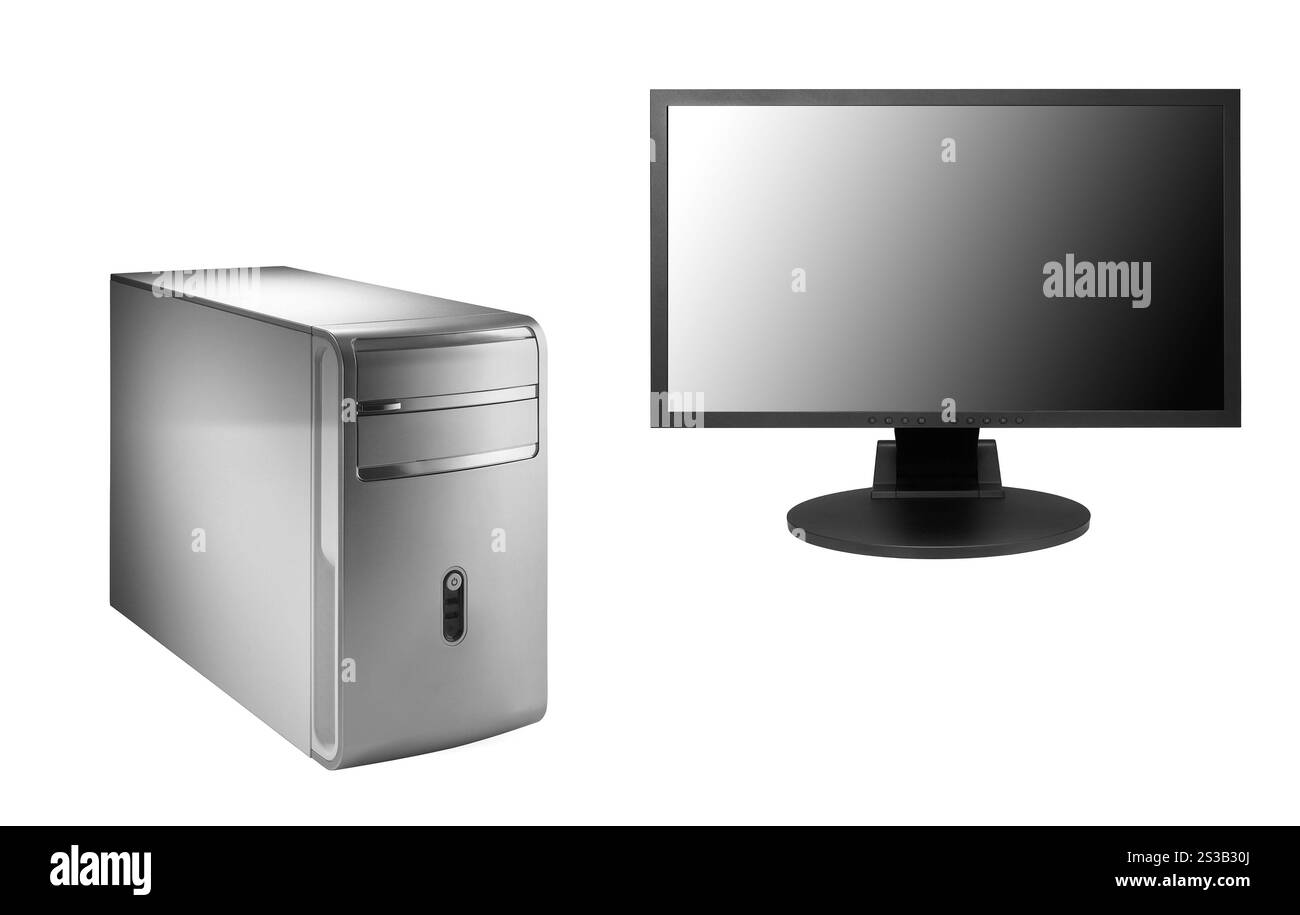 computer tower isolated on white background Stock Photo - Alamy