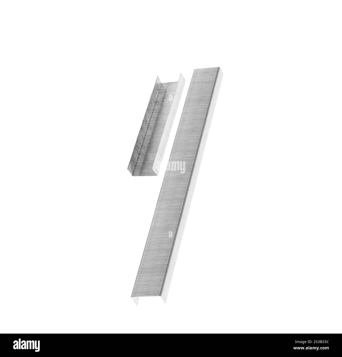 Stapler Pin isolated on white background. Stapler Pin Stock Photo - Alamy