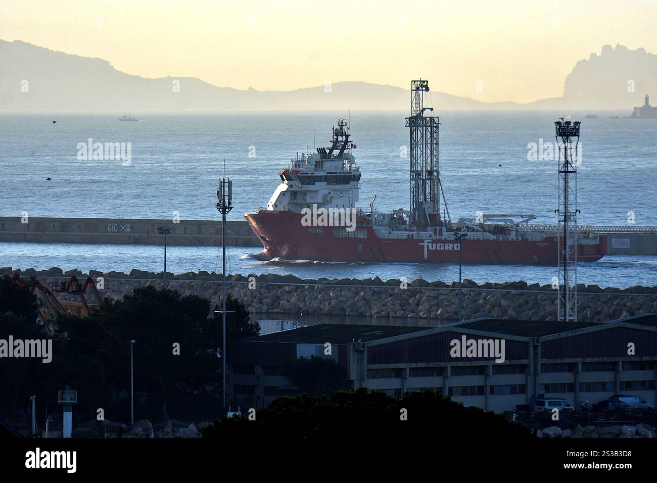 Marseille, France. 09th Jan, 2025. The research vessel Fugro Quest ...