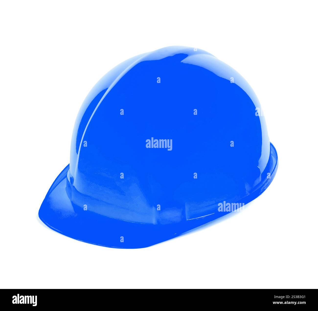 Isolated safety blue helmet for workers. Isolated safety red helmet for ...