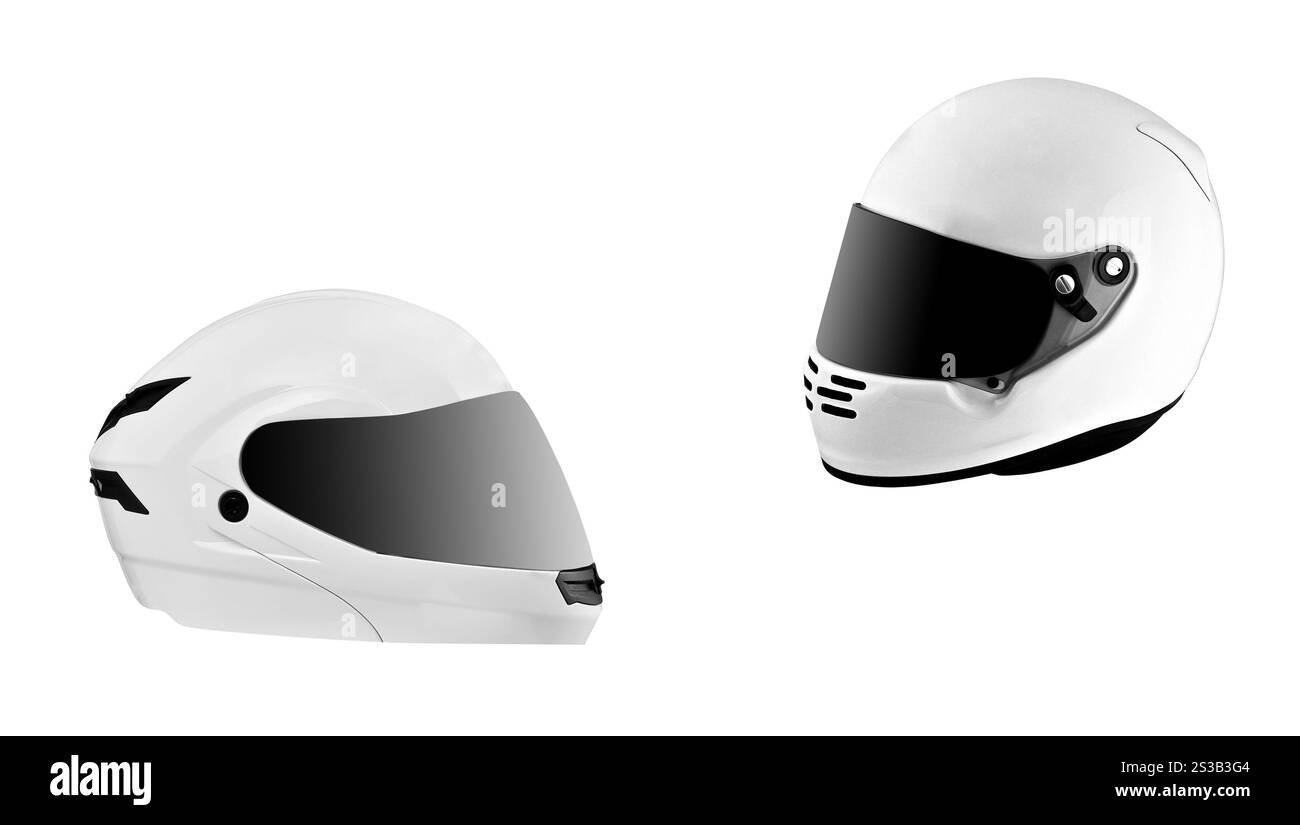 White, shiny motorcycle helmets. White, shiny motorcycle helmet Stock ...