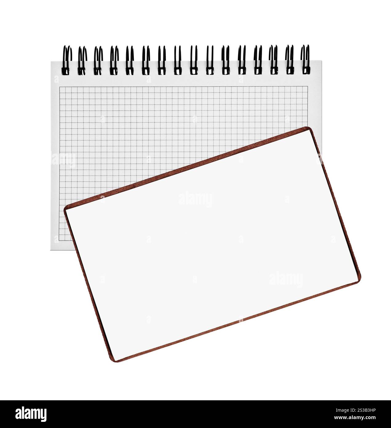 two notepads isolated on white background Stock Photo - Alamy