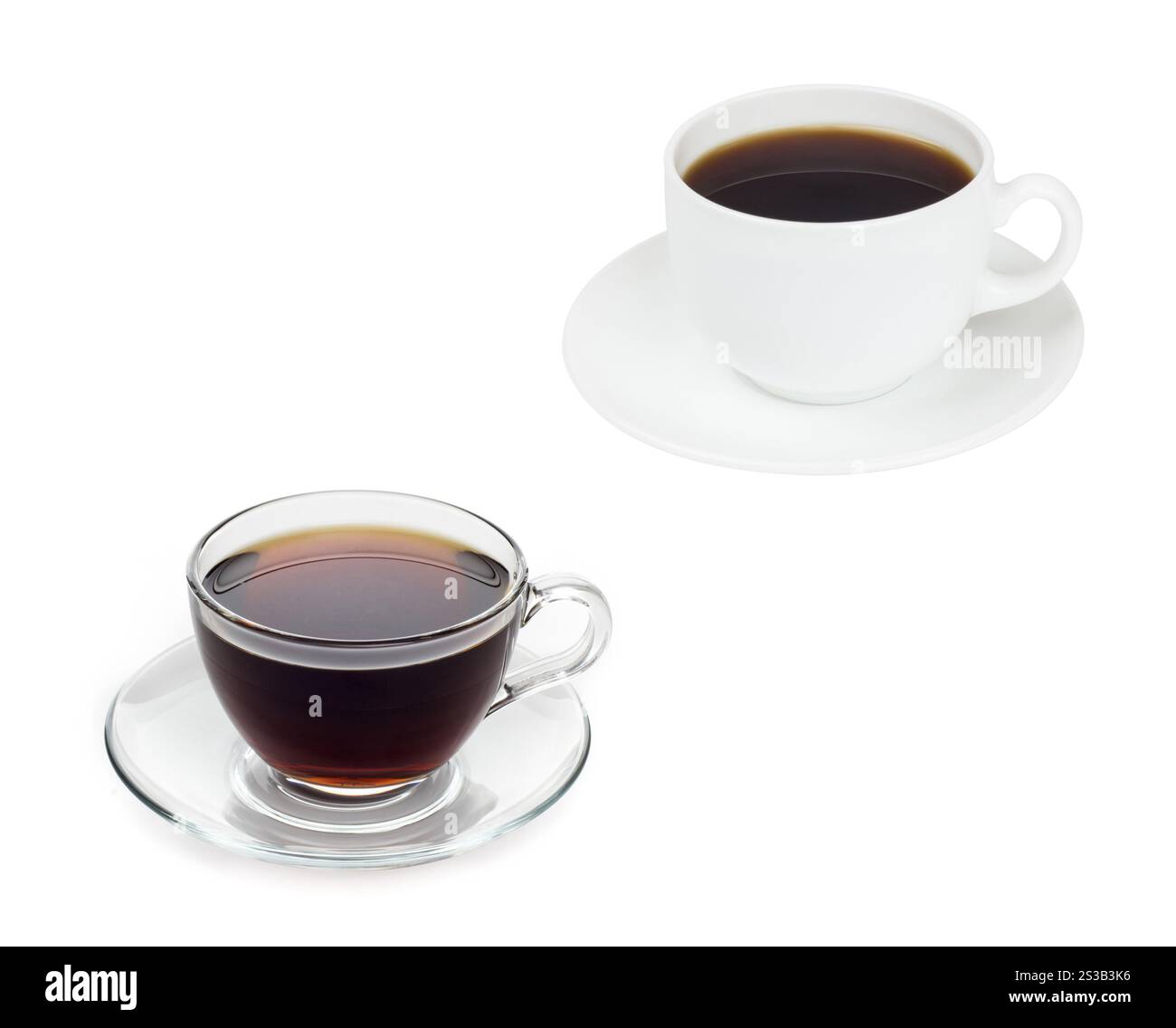 cup cofee with tea isolated on white. cup cofee with tea Stock Photo ...