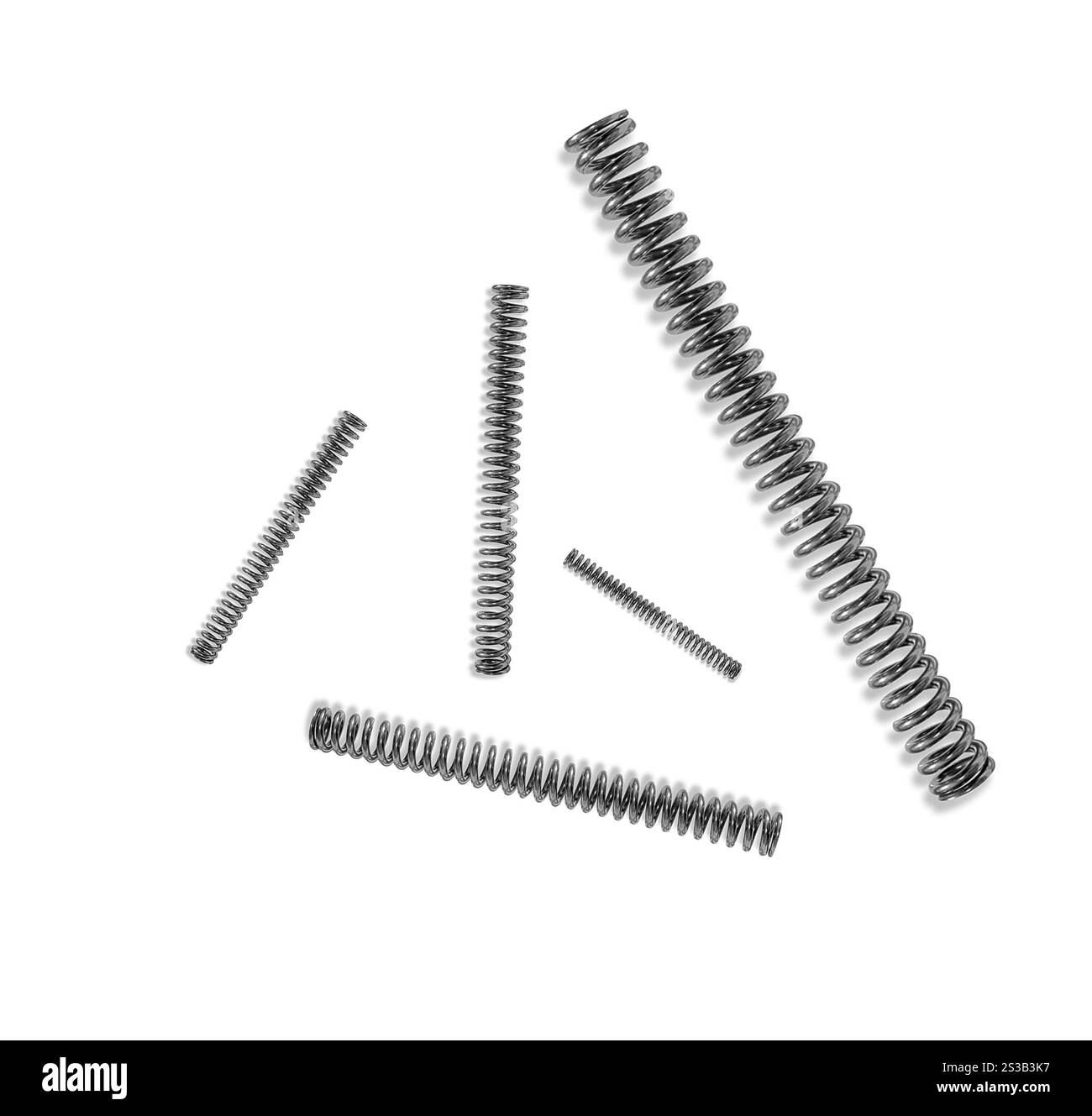 Set of steel spring isolated on white background. Set of steel spring ...