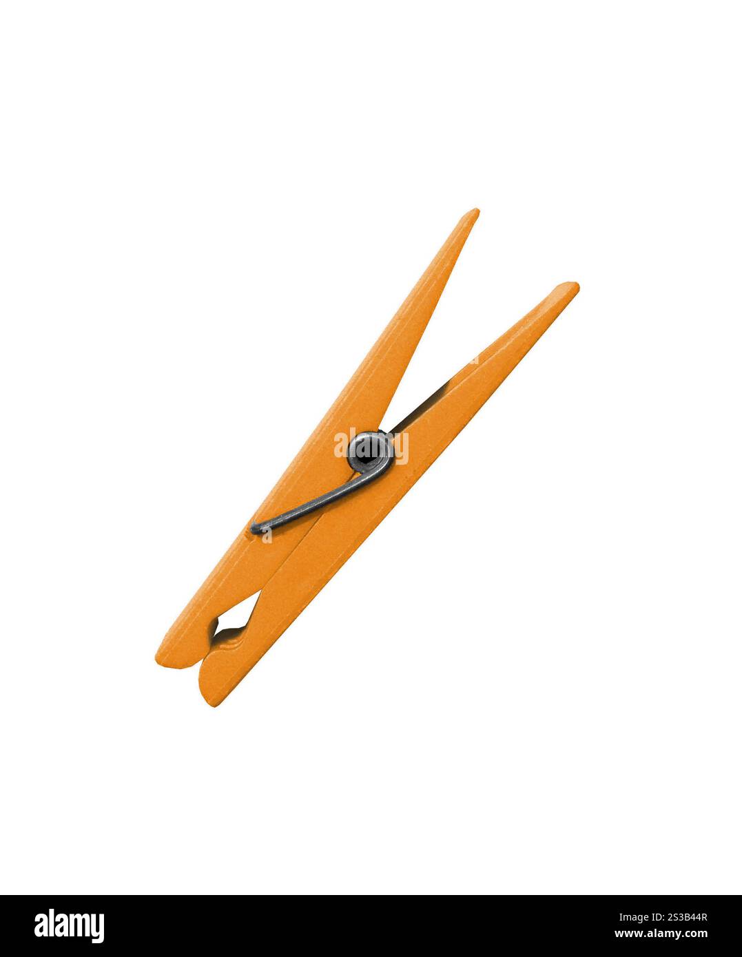 yellow clothes peg isolated on white. blue clothes peg isolated on ...