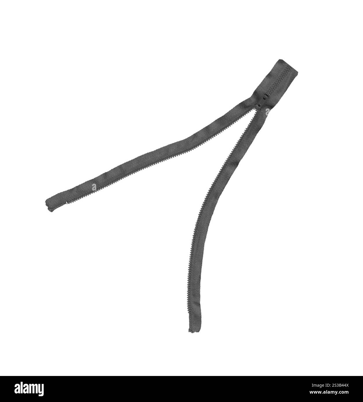 Blue Zipper isolated on white background. Blue Zipper Stock Photo - Alamy