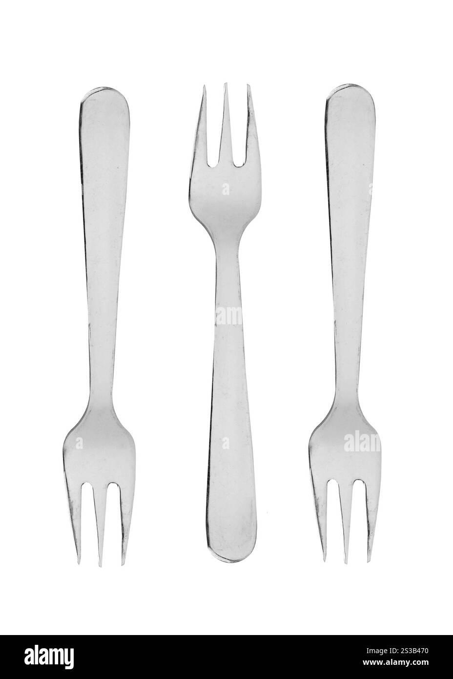 two forks isolated on white background. two forks Stock Photo - Alamy