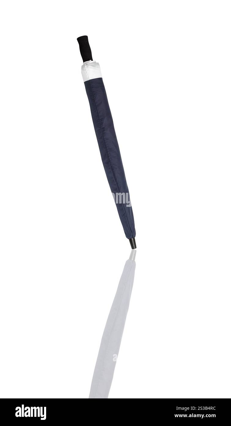 Folded umbrella isolated on white background. Folded umbrella Stock ...