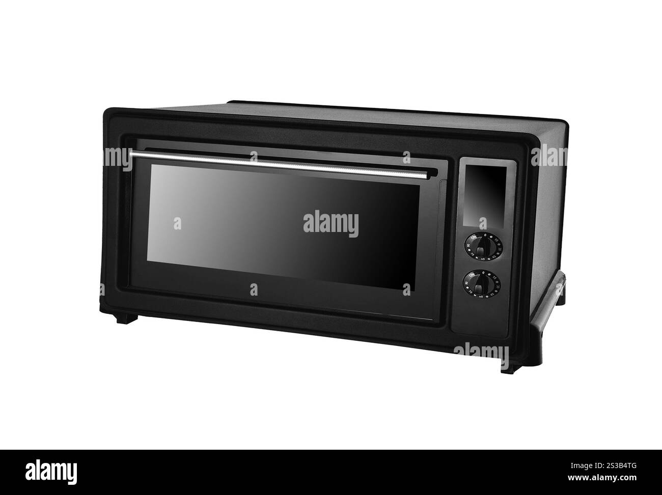 A small electric oven isolated on white background. A small electric ...