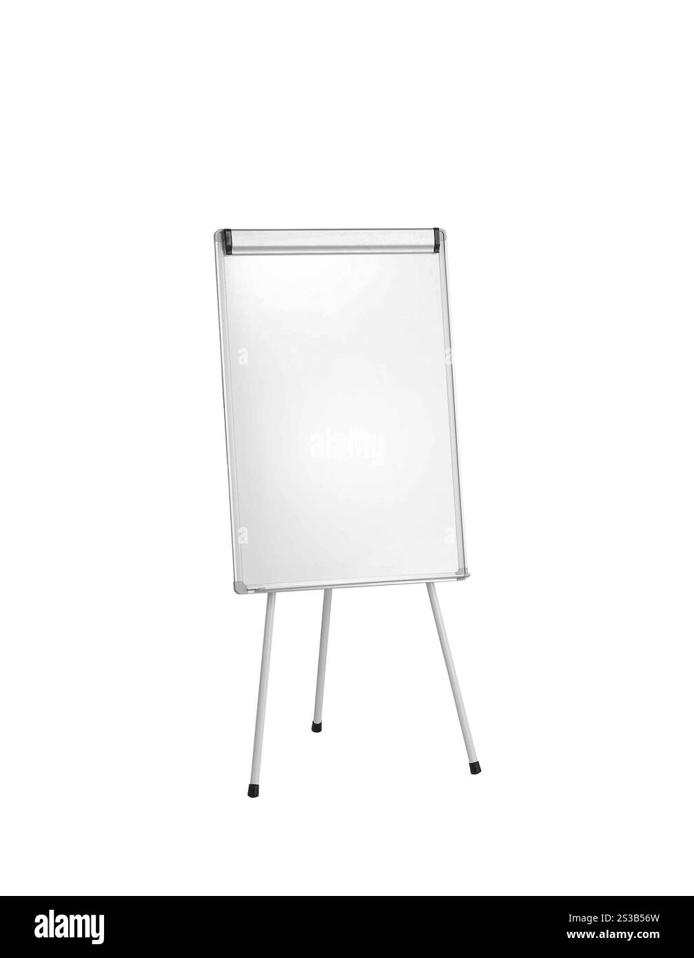Whiteboard isolated on white background. Whiteboard Stock Photo - Alamy