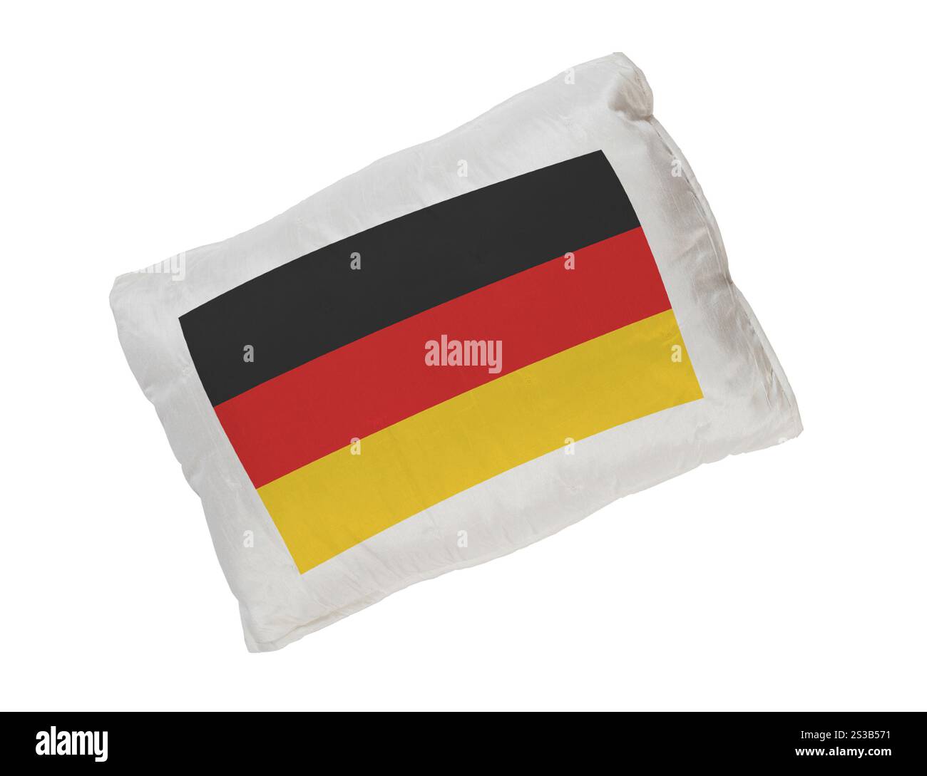 German flag pillow isolated on white background Stock Photo - Alamy
