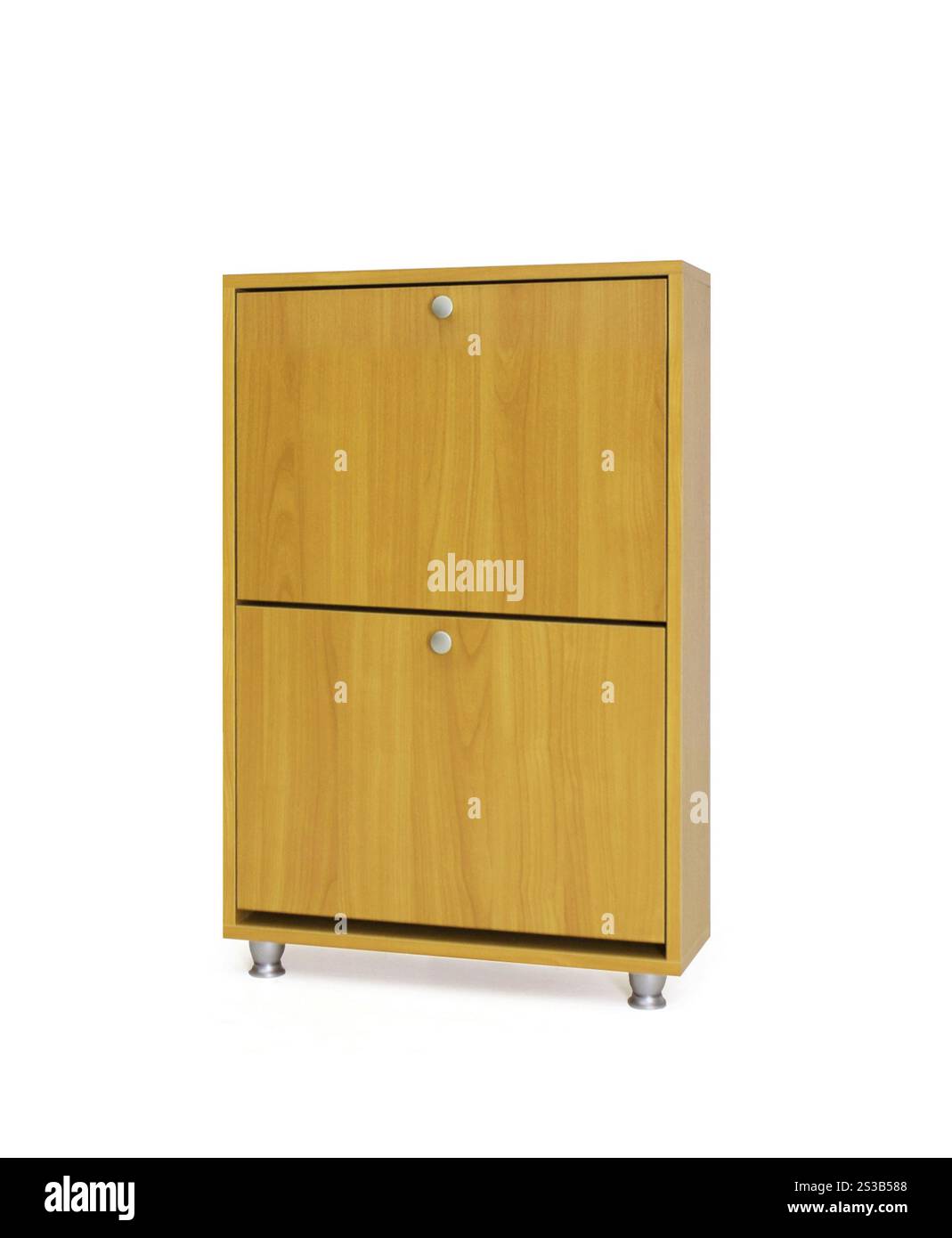modern wooden wardrobe isolated on white background. modern wooden ...