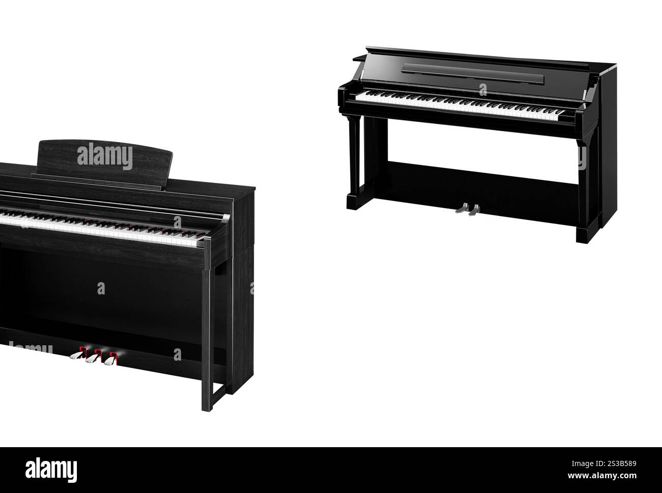 Real black grand piano isolated on white. Real black grand piano Stock ...