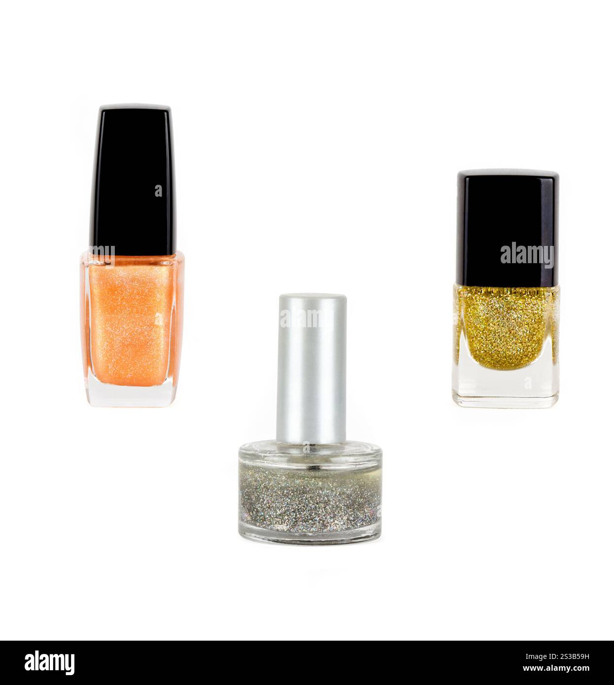 three nails polisher isolated on white background. three nails polisher ...