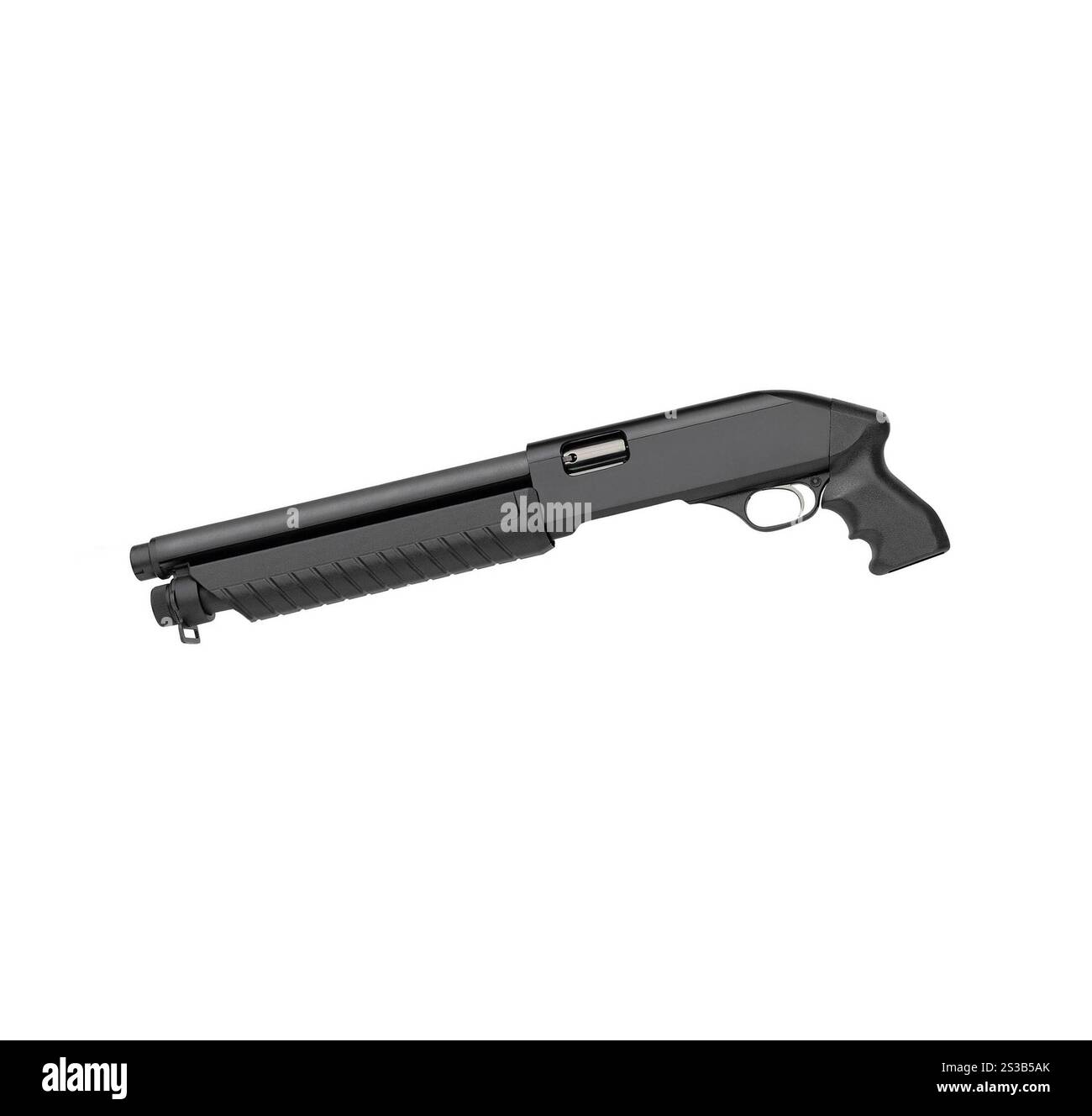 Black shotgun isolated on white background. Black shotgun isolated ...
