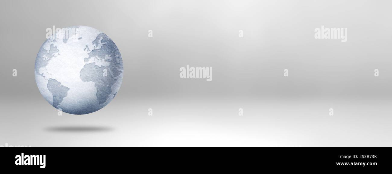 Snowball world globe isolated on white background. Environmental ...