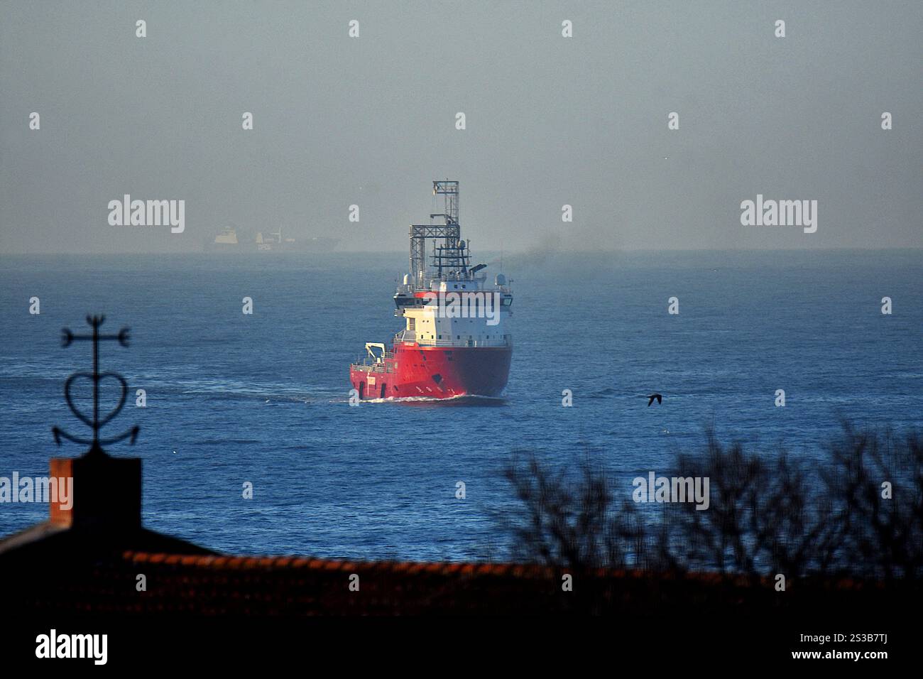 The research vessel Fugro Quest arrives at the French Mediterranean ...