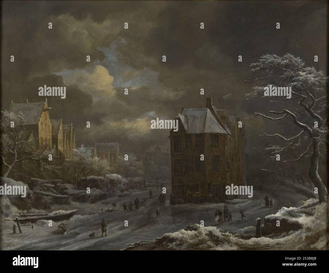 Winter View of the Hekelveld in Amsterdam by Jacob van Ruisdael Stock ...