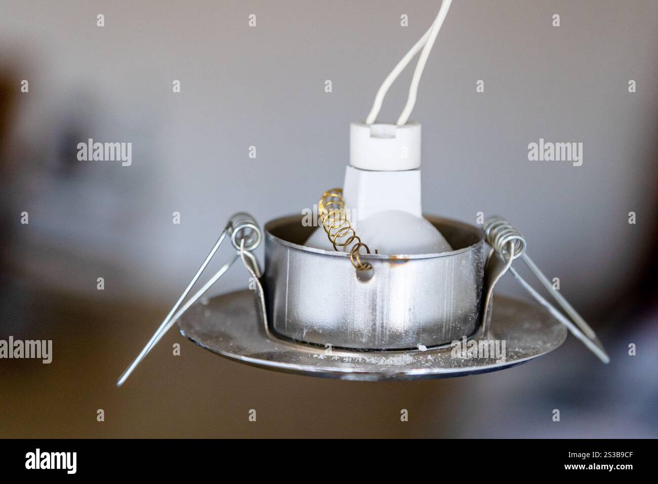 maintenance built-in ceiling light in room close up Stock Photo - Alamy