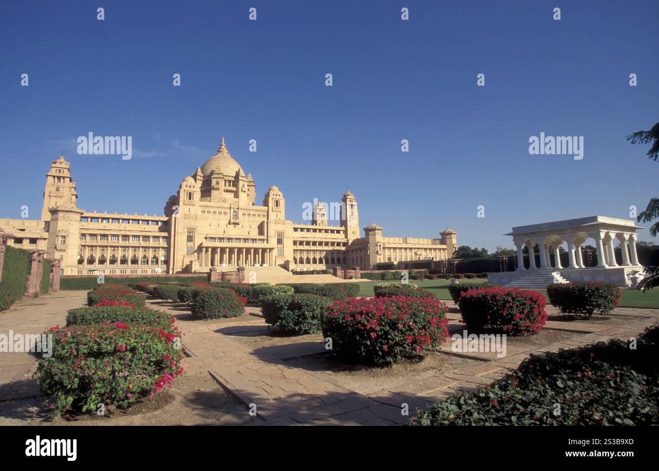 the Taj Umaid Bhawan Palace Hotel in the Town of Jodhpur in the ...