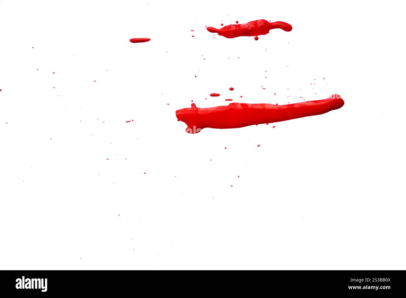 Blood splatters on white background. Red blots of watercolor Realistic ...