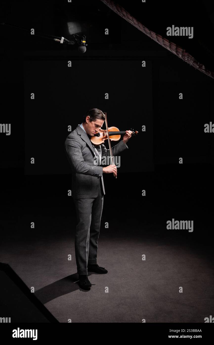 Violinist Charlie Siem plays the Joachim-Ma Stradivarius Violin at ...