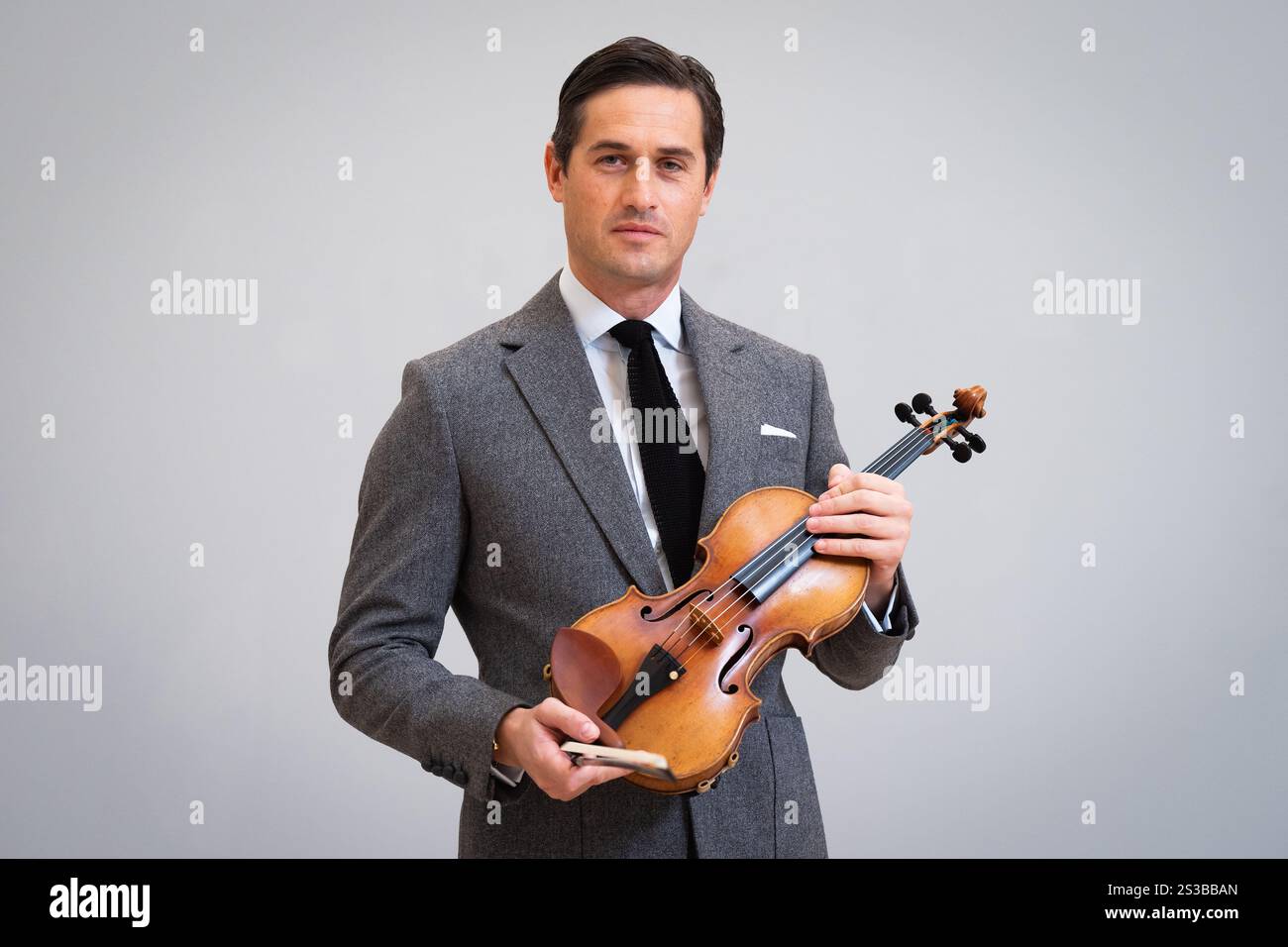 Violinist Charlie Siem plays the Joachim-Ma Stradivarius Violin at ...