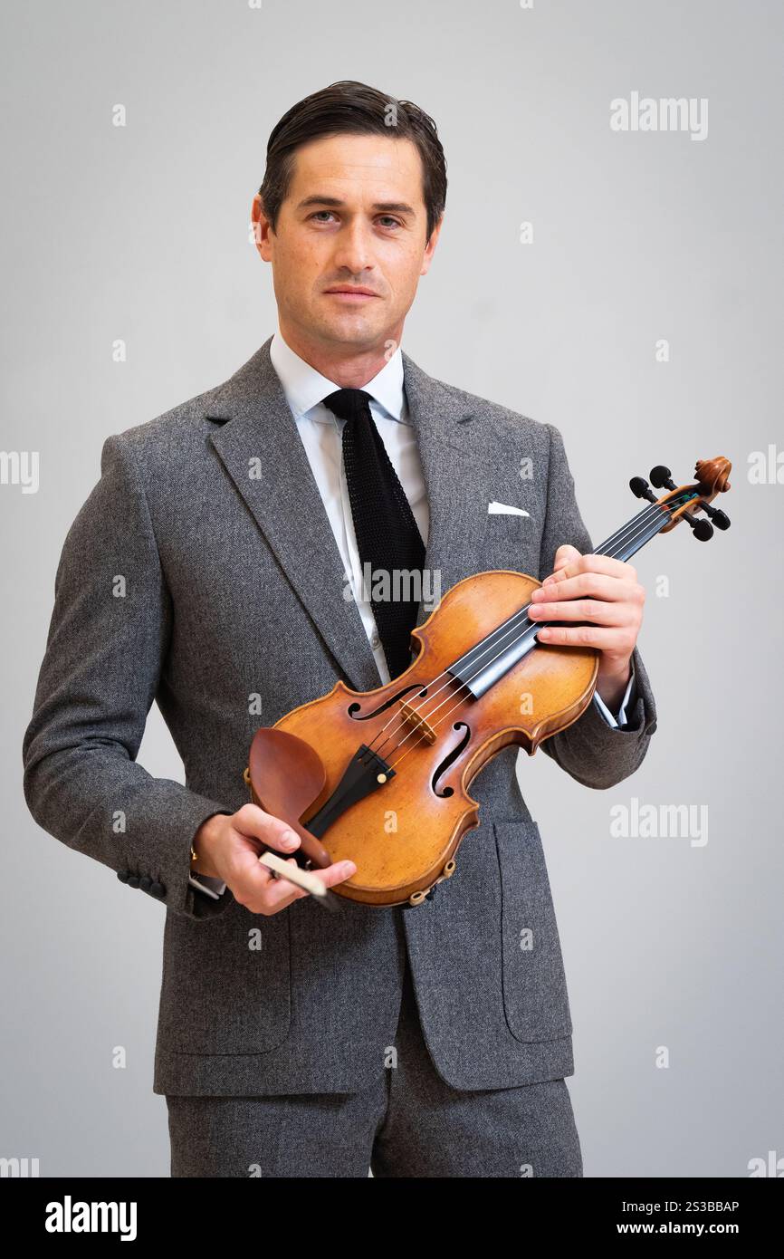 Violinist Charlie Siem plays the Joachim-Ma Stradivarius Violin at ...
