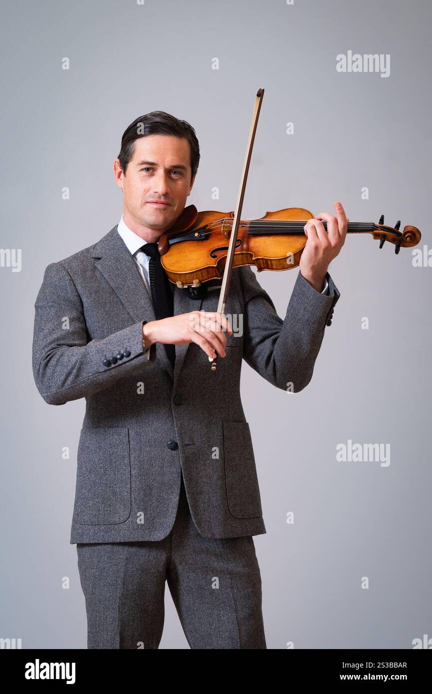 Violinist Charlie Siem plays the Joachim-Ma Stradivarius Violin at ...