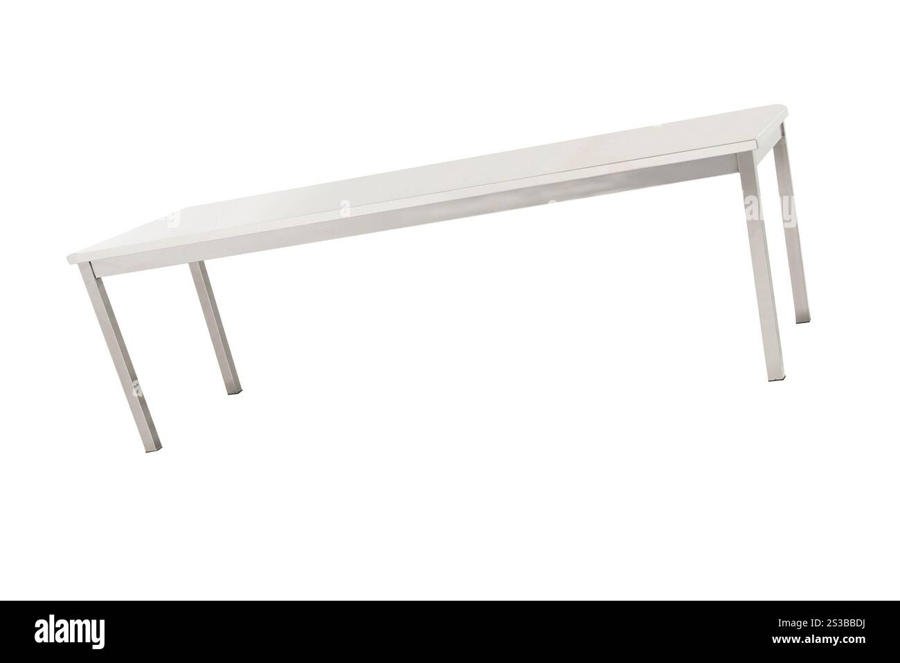 White bench isolated Stock Photo - Alamy