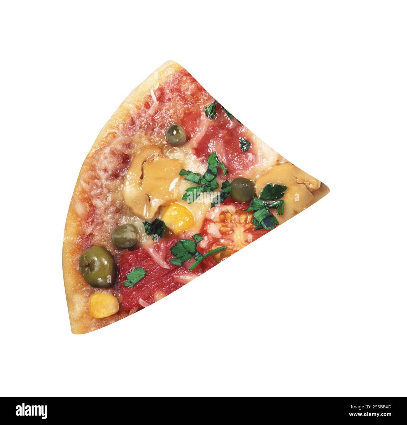 Ricotta pepperoni pizza Cut Out Stock Images & Pictures - Alamy