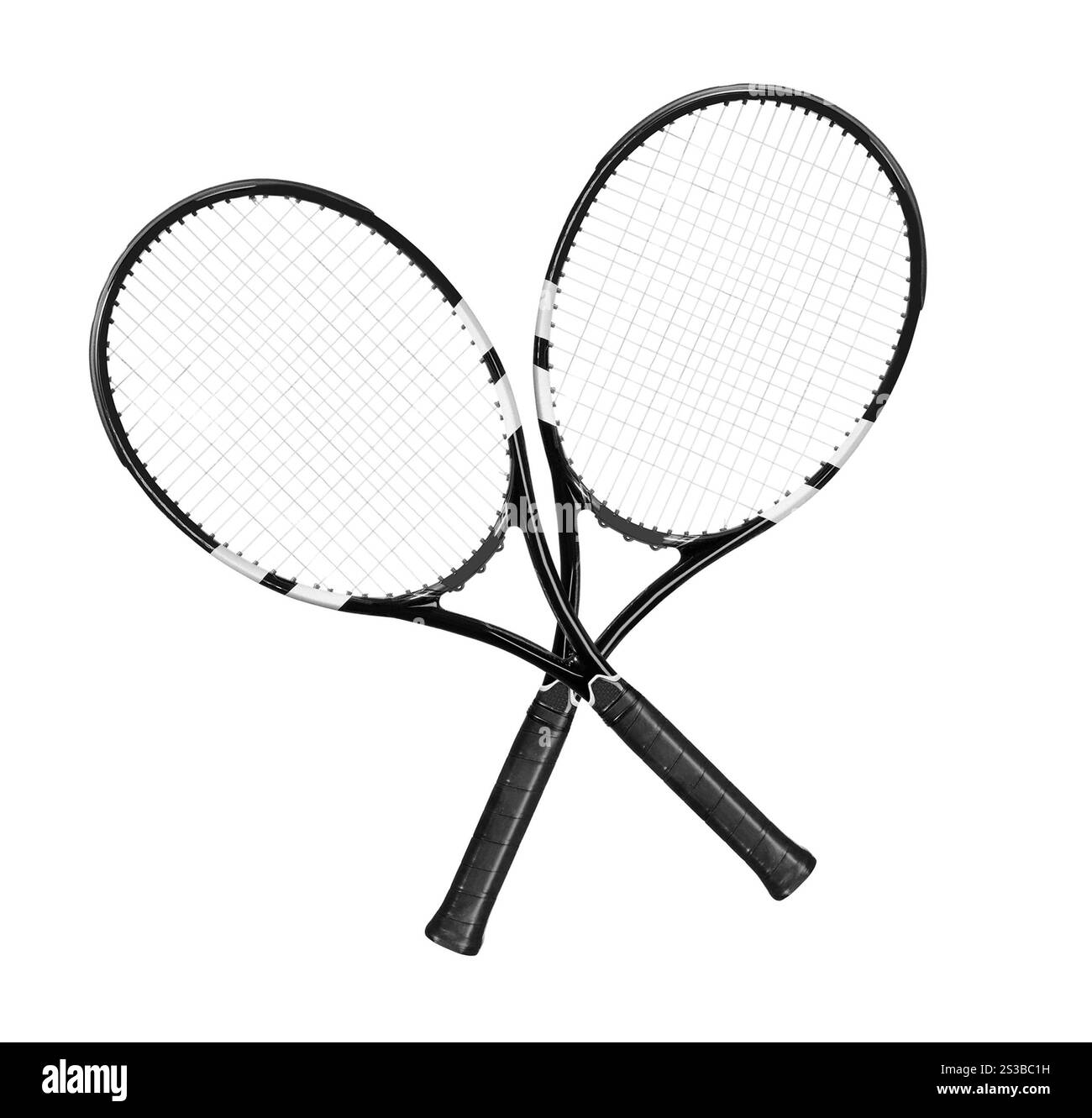 Tennis rockets isolated on white background Stock Photo - Alamy
