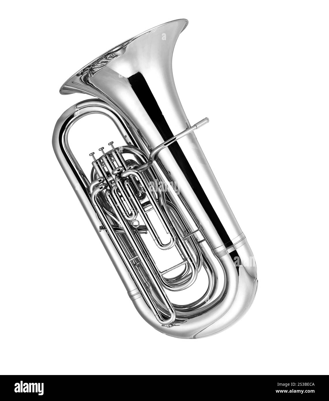 silver tuba isolated on white background. silver tuba isolated Stock Photo - Alamy