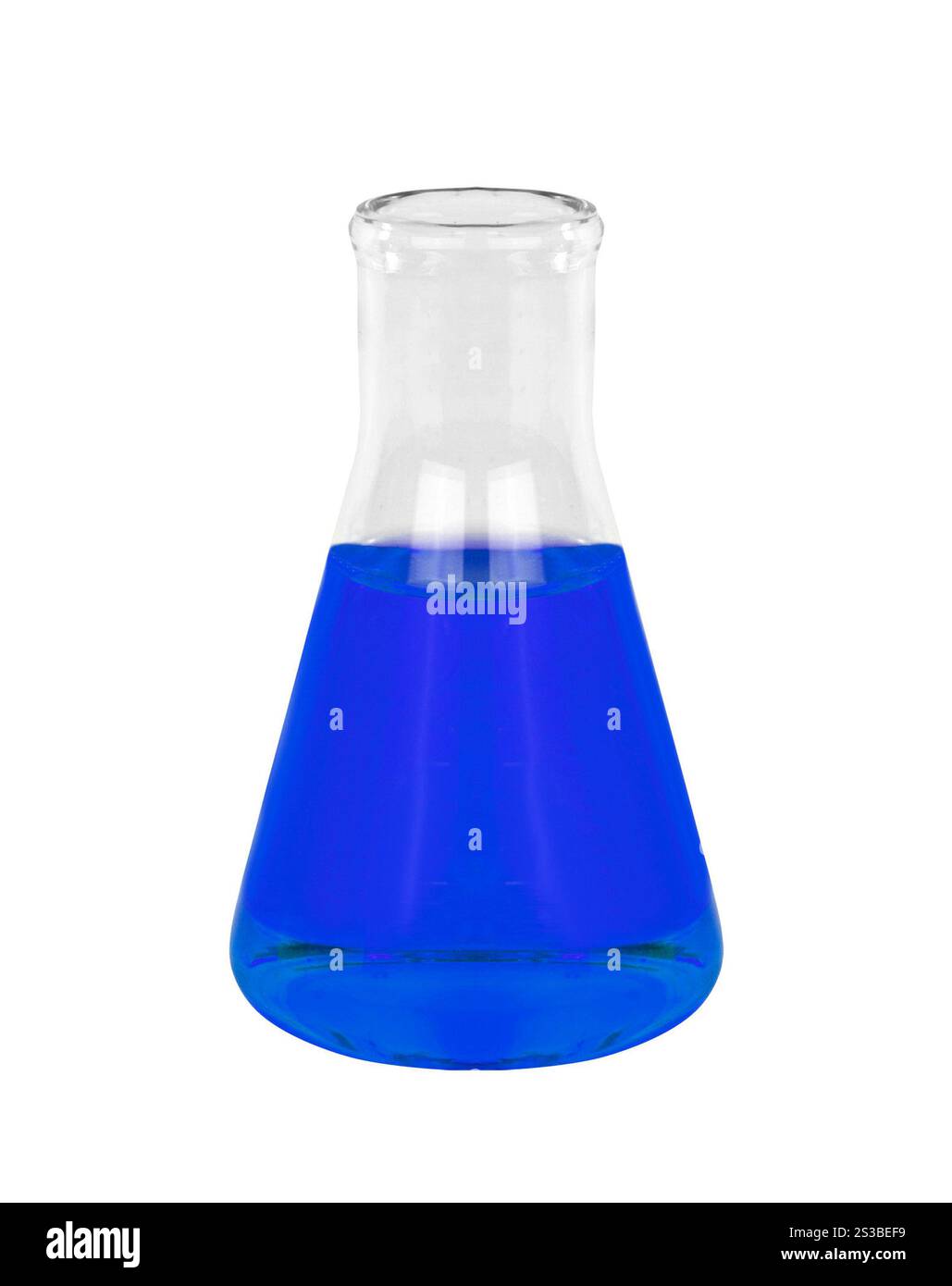 Chemical laboratory flask isolated on white background. Chemical ...