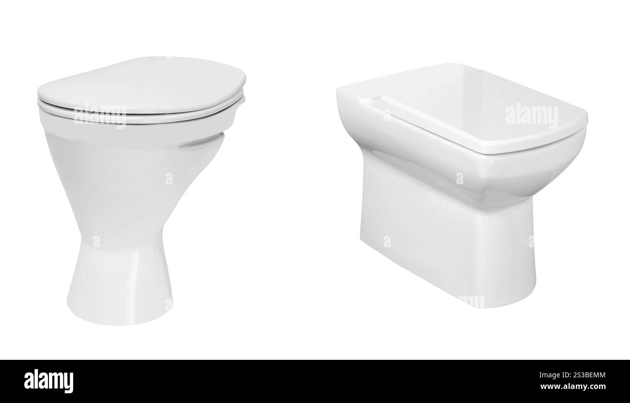 White modern toilet bowl Cut Out Stock Images & Pictures - Alamy