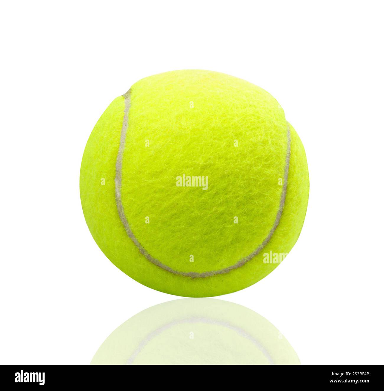 Single tennis ball isolated on white background. Single tennis ball ...