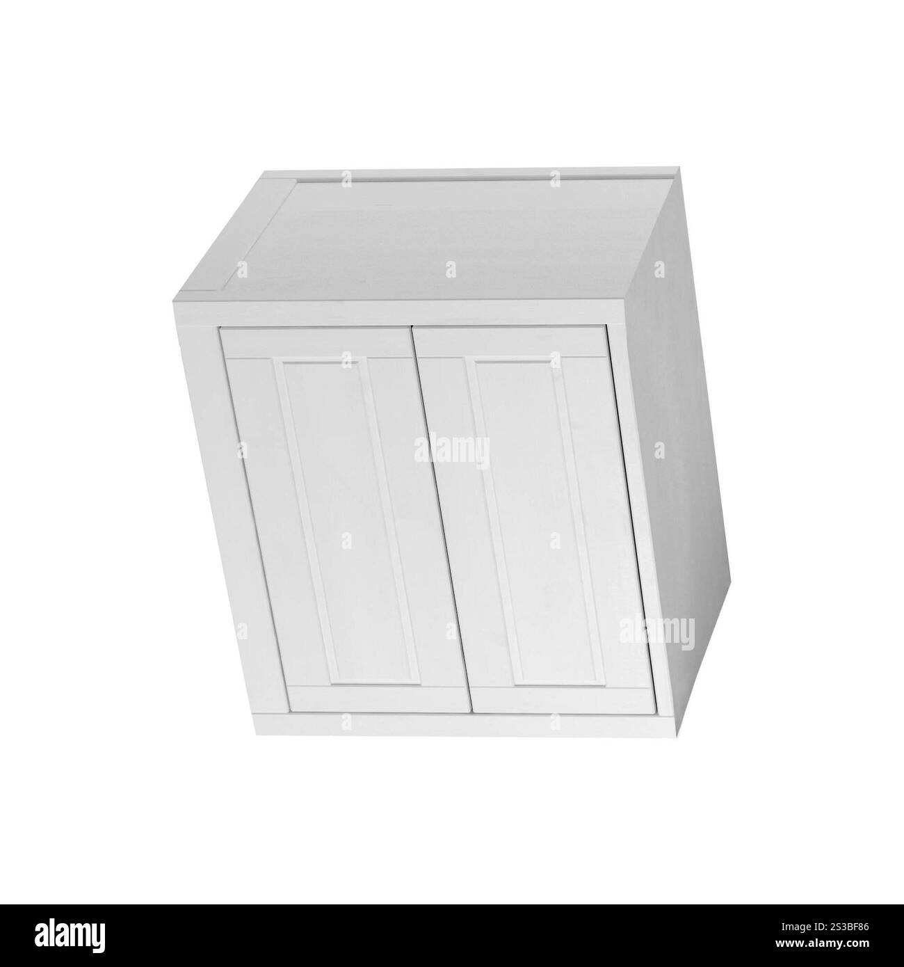 white cabinet for use in bathrooms and kitchens isolated on white ...