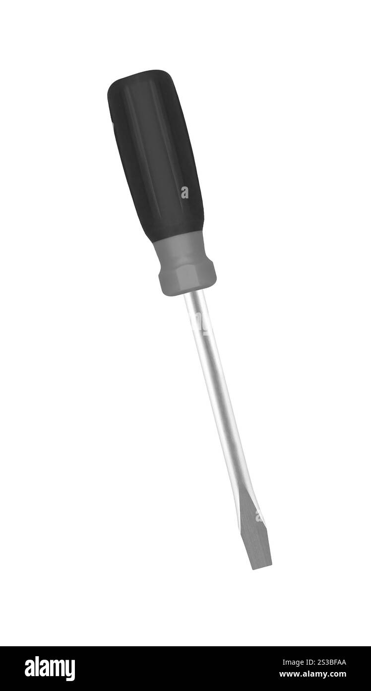 Screwdriver screw single isolated Black and White Stock Photos & Images ...